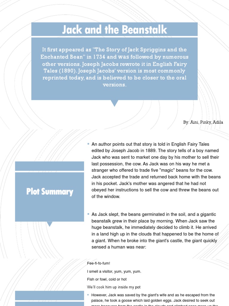 Jack and The Beanstalk | PDF | Jack And The Beanstalk | Traditional Stories