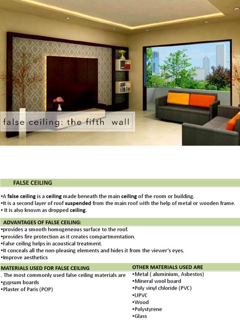 False Ceiling PDF | PDF | Drywall | Ceiling