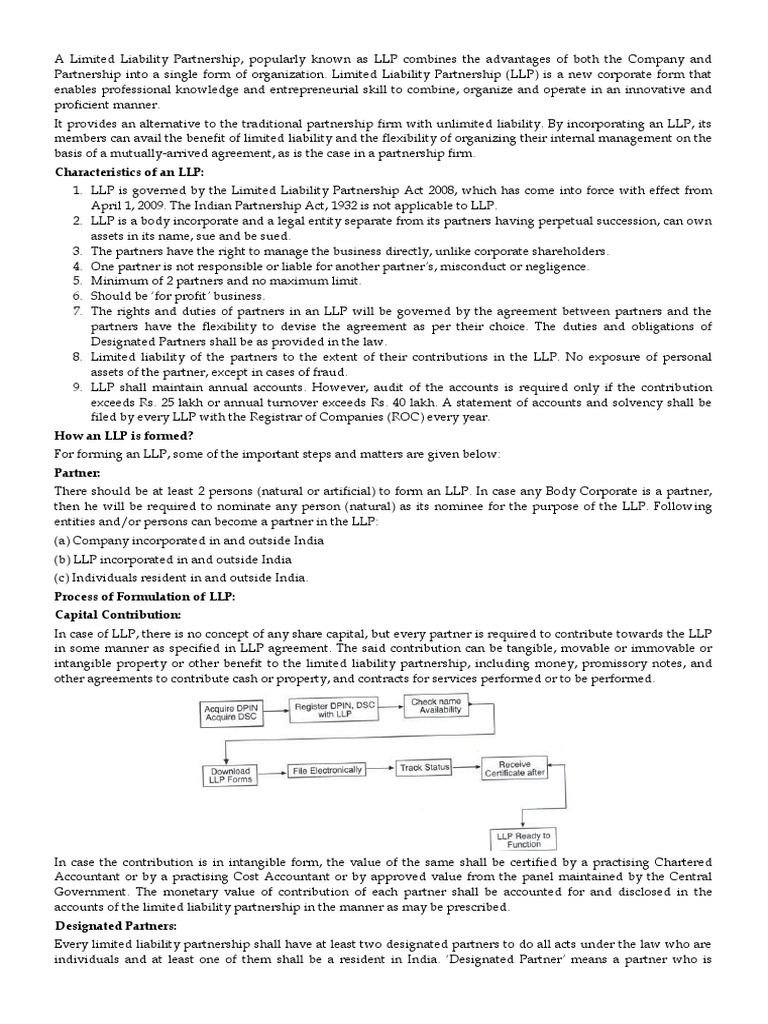 Characteristics of An LLP | PDF | Limited Liability Partnership | Law