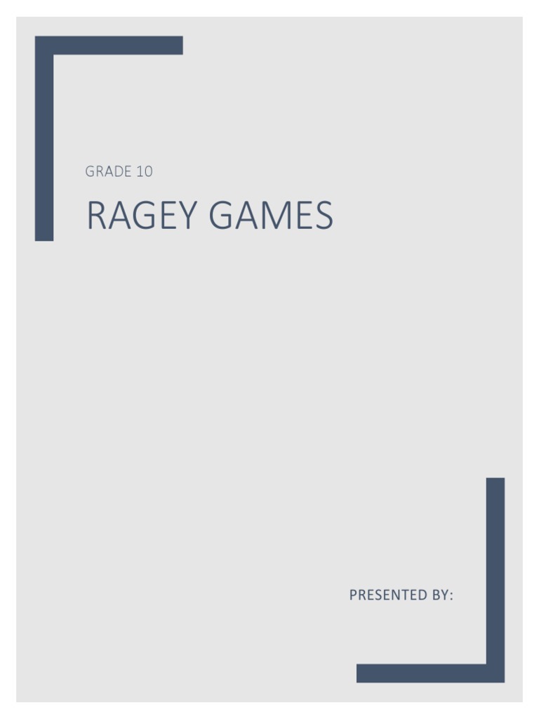 Ragey Games: Grade 10 | PDF
