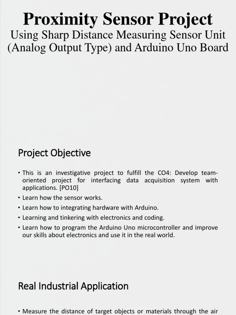 Proximity Sensor Project: Using Sharp Distance Measuring Sensor Unit ...