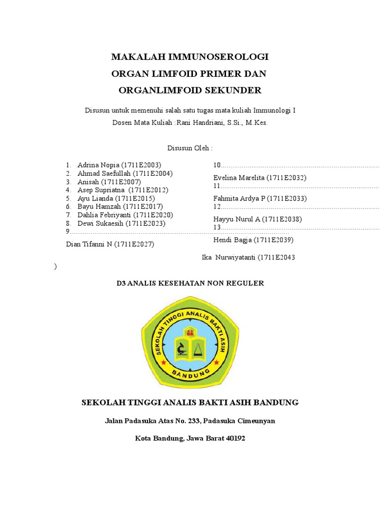 Limfoid Primer Dan Sekunder Real-1 | PDF