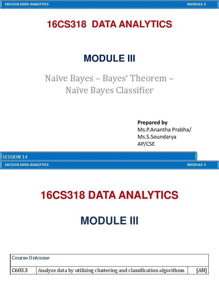 3.5 Session 14 - Naive Bayes Classifier | PDF | Statistical ...