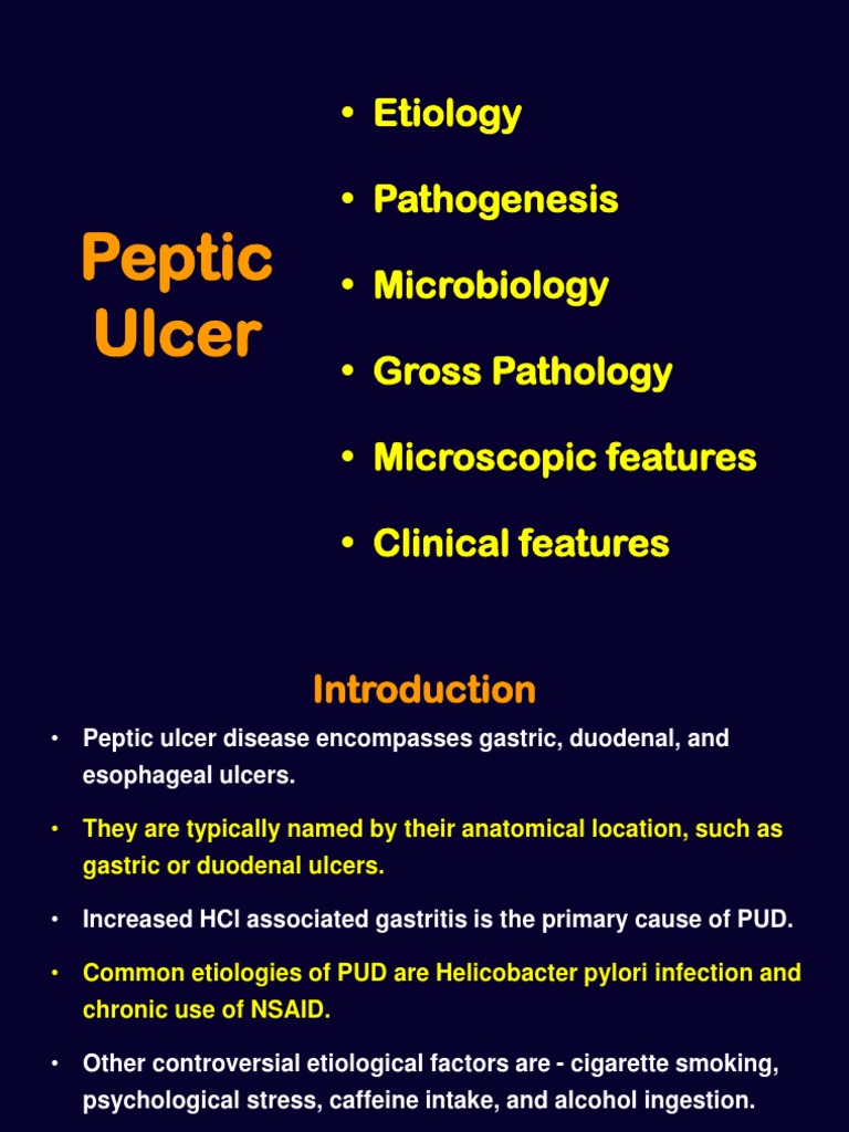 Pathogenesis and Complications of Peptic Ulcer Disease | PDF ...