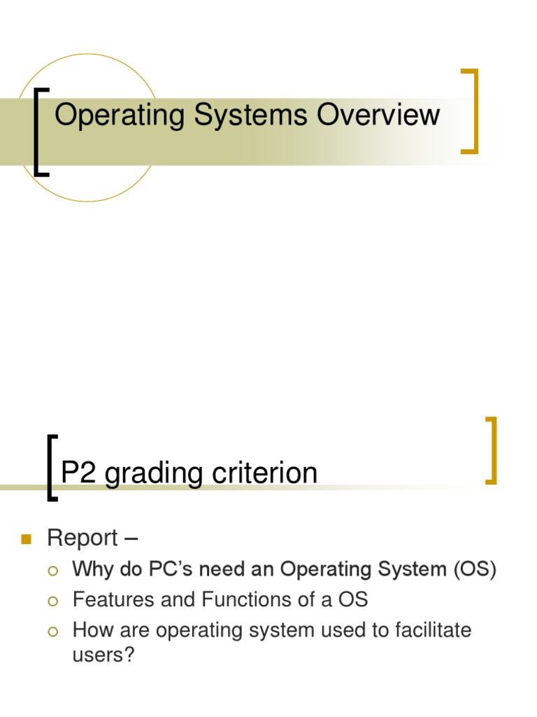 Operating Systems Overview | PDF | Operating System | Graphical User Interfaces