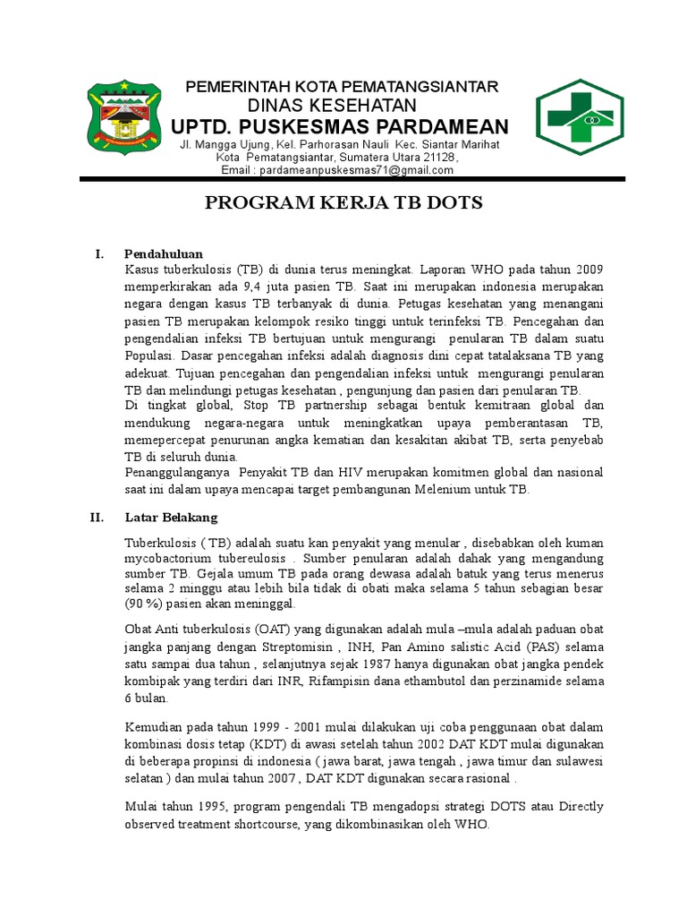 Program-Kerja-TB-DOTS | PDF | Pengembangan Diri