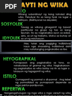 Idyolek, Sosyolek, Dayalek | PDF