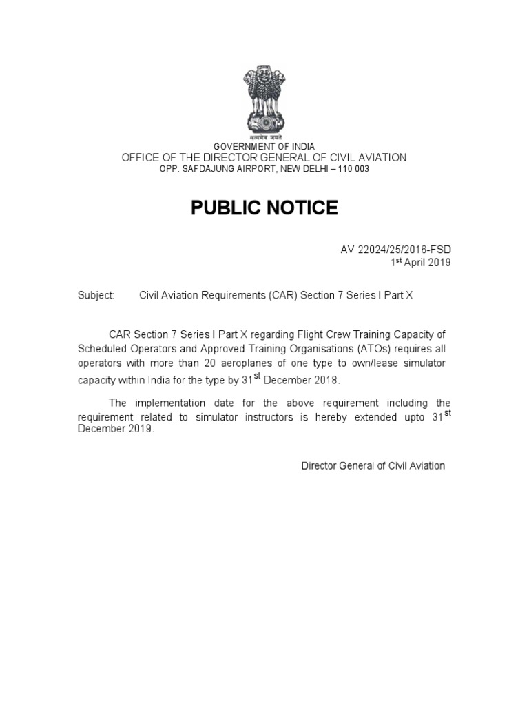 Public Notice: Government of India Opp. Safdajung Airport, New Delhi ...