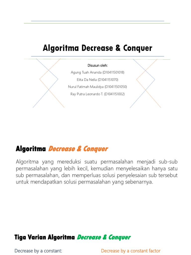 Algoritma Decrease & Conquer | PDF