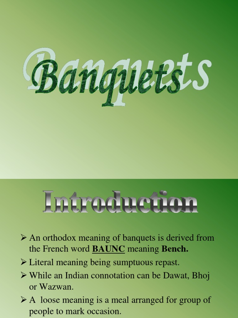 Banquet | PDF | Tableware | Cooking