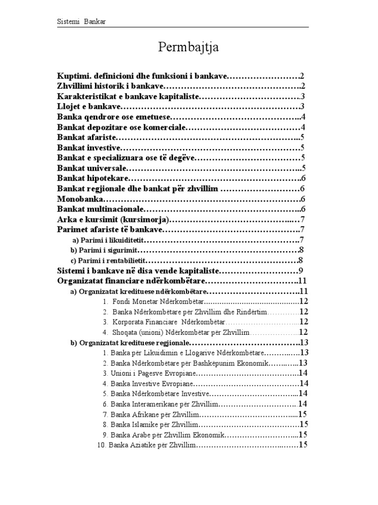 Sistemi Bankar | PDF