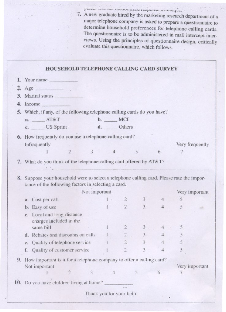 Marketing Research Telephone Calling Card Survey | Download Free PDF ...