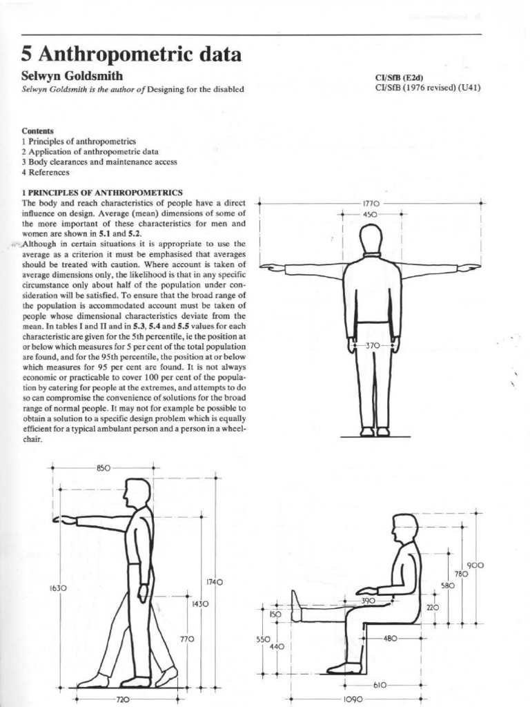MHB 5-Anthropometric Data | PDF