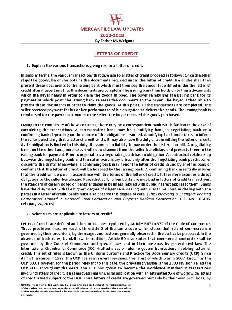 Merc PDF | PDF | Letter Of Credit | Cheque