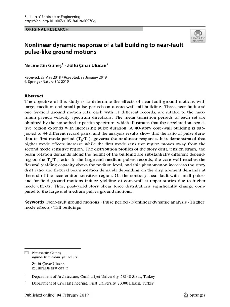 Nla Tall Building Near Fault PDF | PDF | Strength Of Materials ...