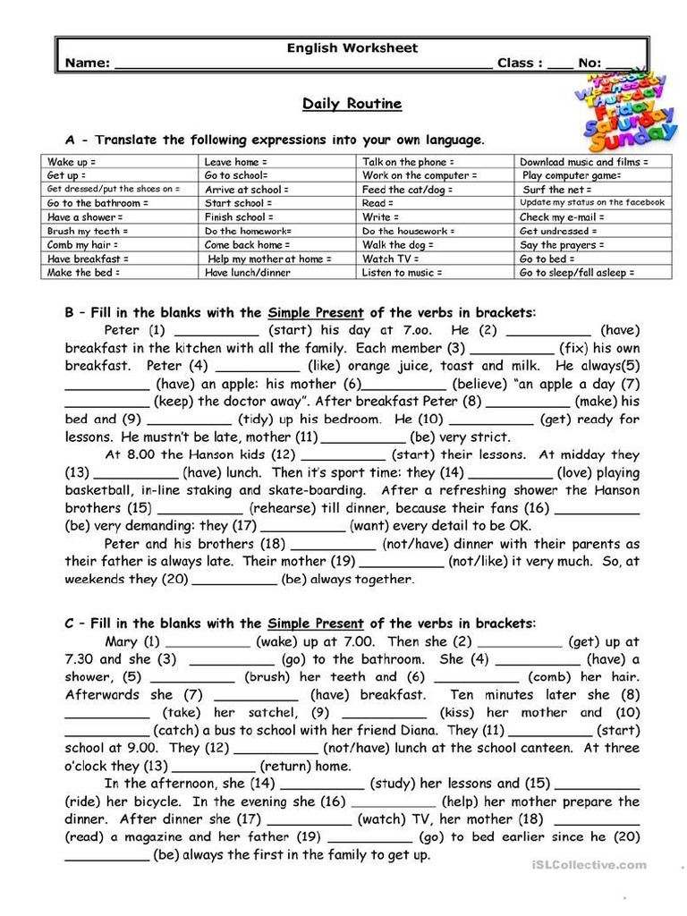 Vaje Present Simple | PDF