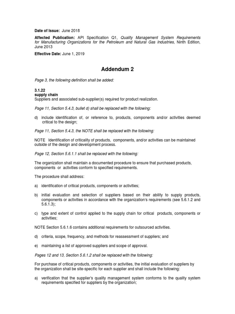 Q1 E9 Addendum 2 | PDF | Verification And Validation | Specification ...