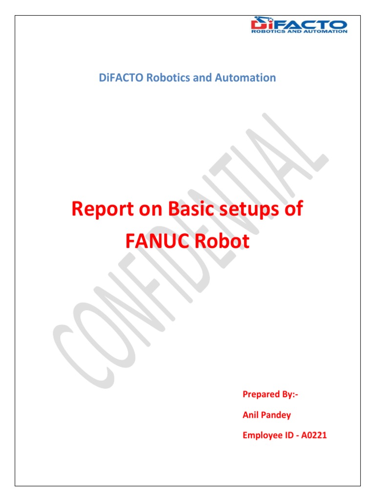 Report On Basic Setups of Fanuc Robot: Difacto Robotics and Automation ...