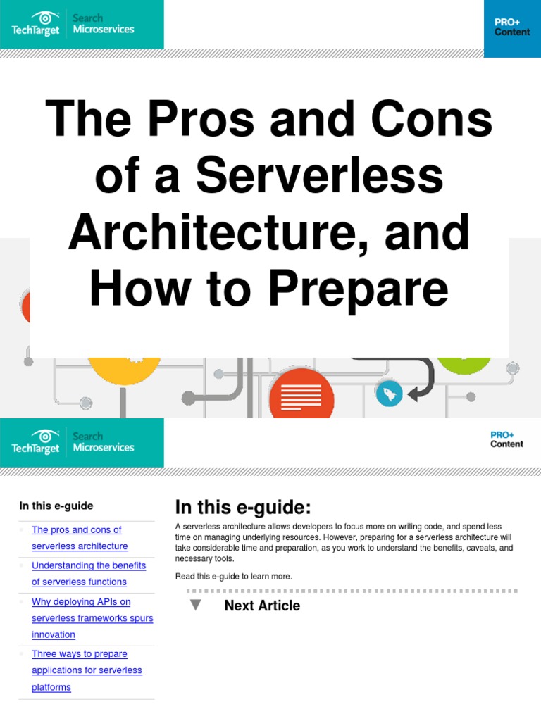 The Pros and Cons of A Serverless Architecture and How To Prepare | PDF ...