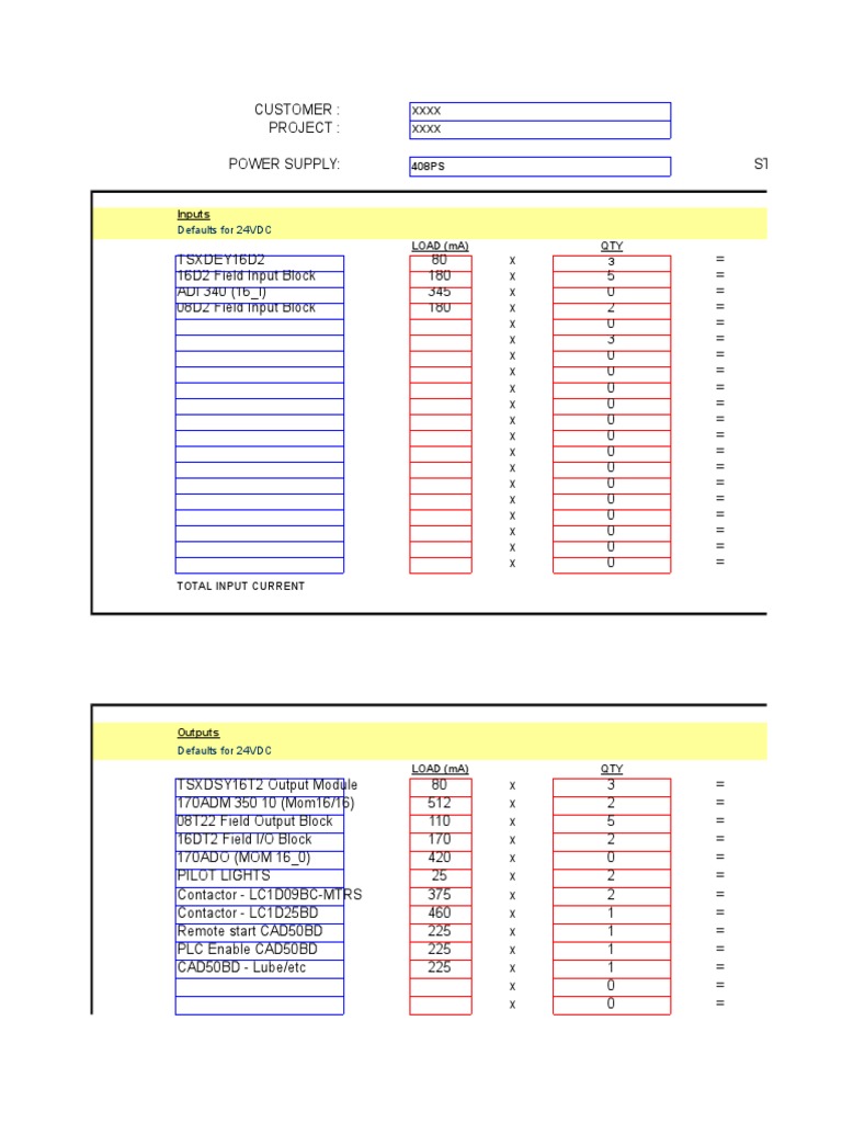 Calculations | PDF | Power Supply | Relay