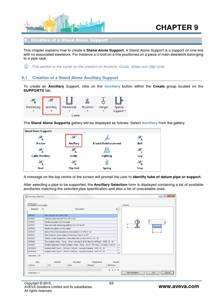 AVEVA Everything 3D 2.1 Supports Chapter 9 | PDF | Computing | Software