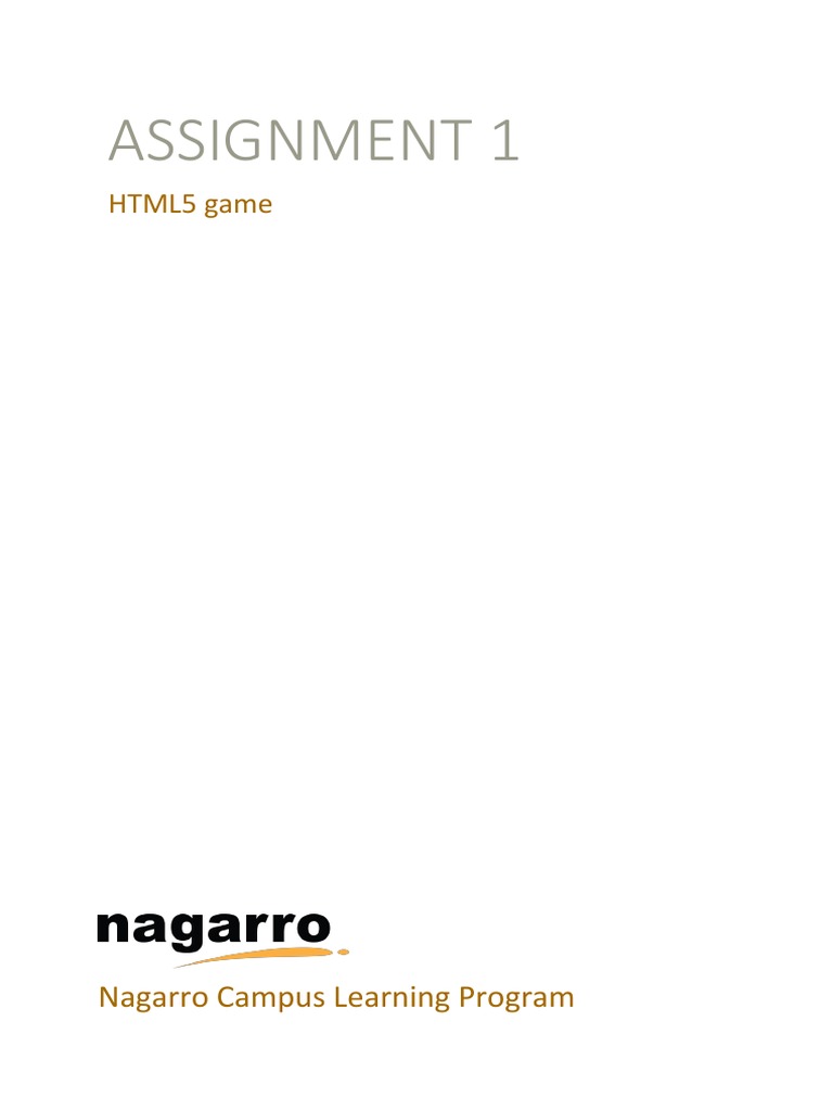 Assigment 01 Html5 Game v0.4 PDF | PDF | Html5 | Java Script