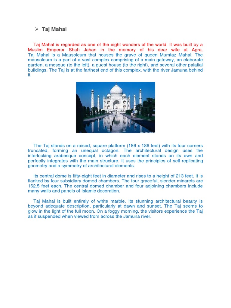 Taj Mahal | PDF