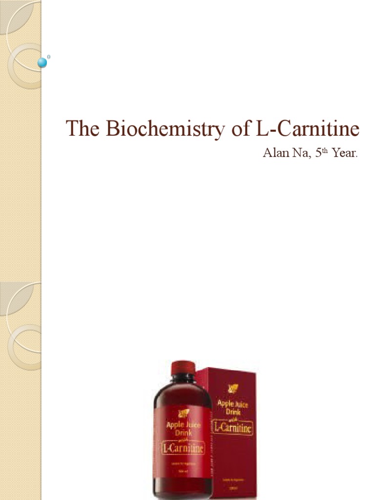The Biochemistry of L-Carnitine | PDF | Chemistry | Dose (Biochemistry)