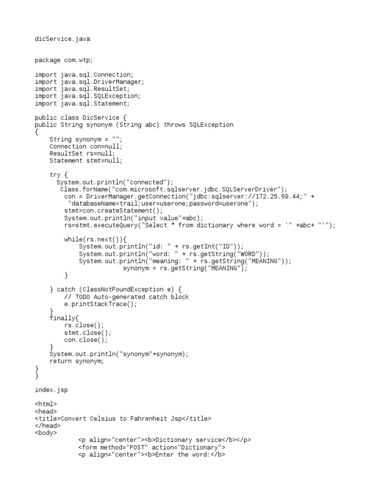 Dictionary | Download Free PDF | Java Servlet | World Wide Web ...
