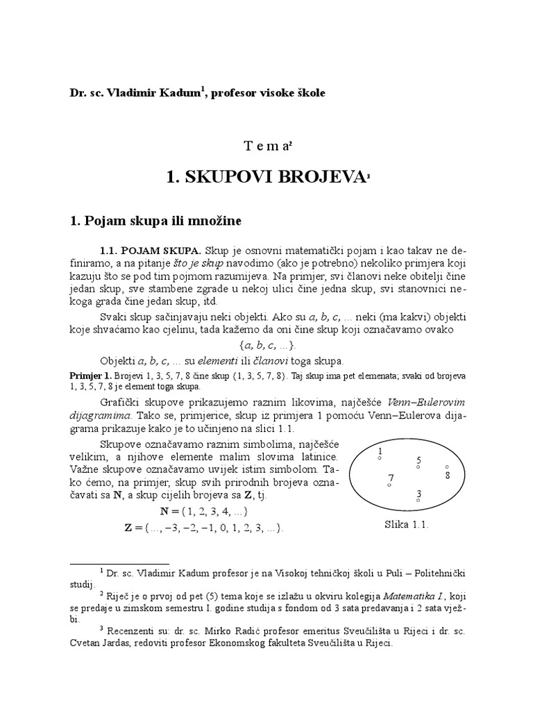 Skupovi Brojeva | PDF