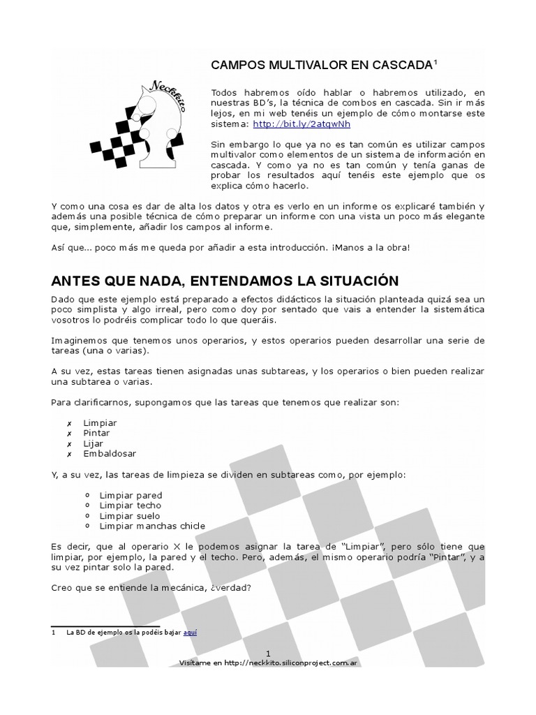 Operarios y tareas en cascada | PDF | SQL | Programación de computadoras