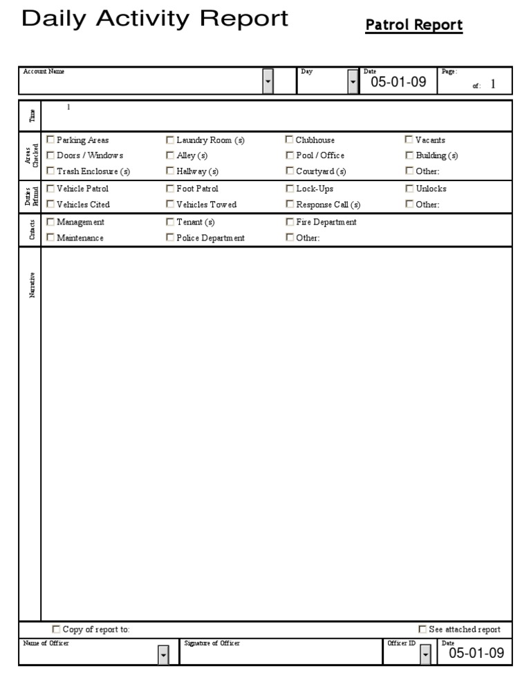 Patrol Report | PDF | Law Enforcement | Crime & Violence