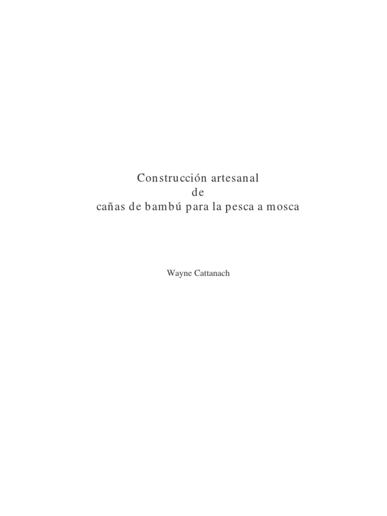 Cattanach Wayne. Construcción Artesanal de Cañas de Bambu | PDF ...