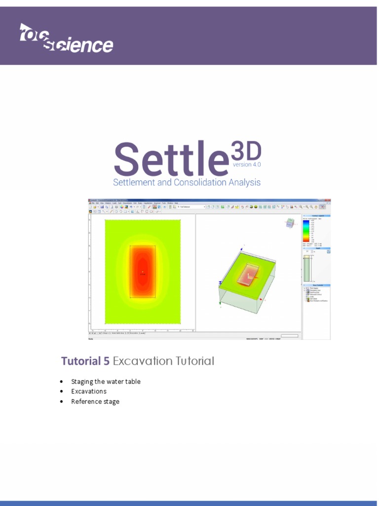 Tutorial - 05 - Excavation Settle 3D | PDF | Soil | Applied And ...