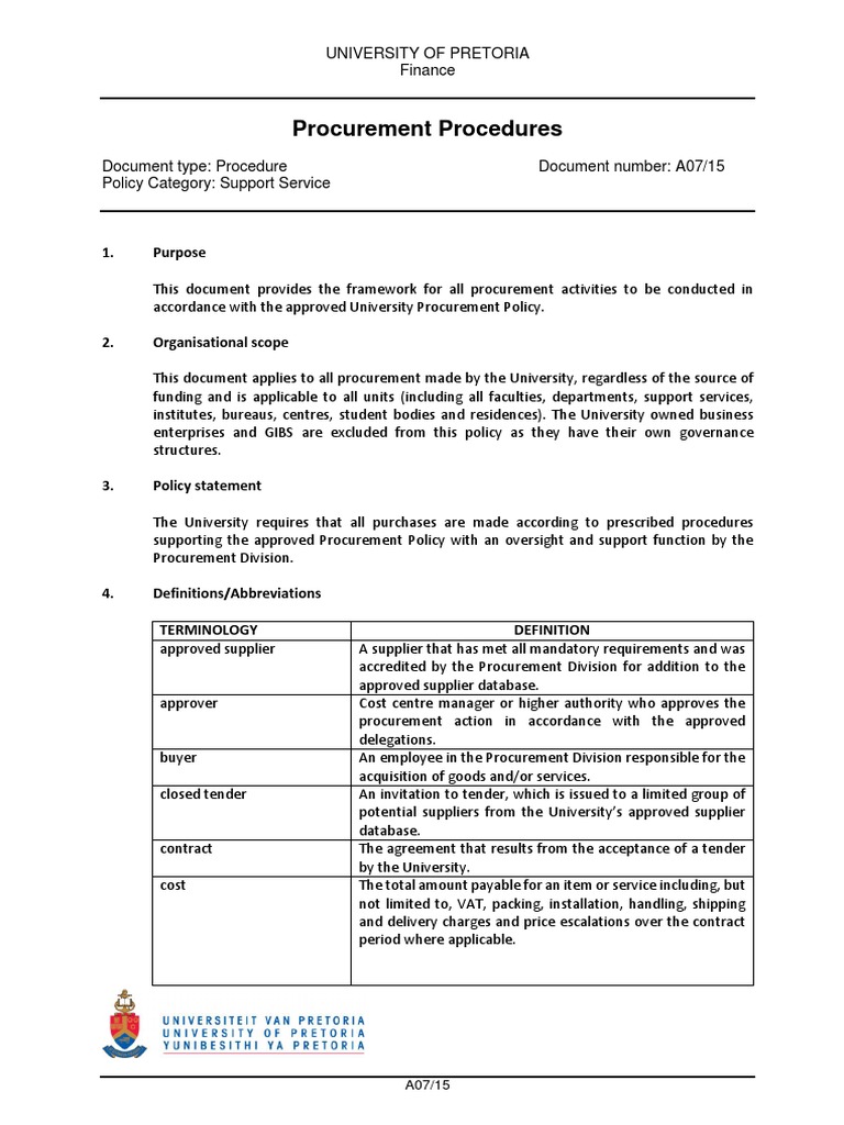 Procurement-Procedures zp136100 PDF | PDF | Request For Proposal | Procurement
