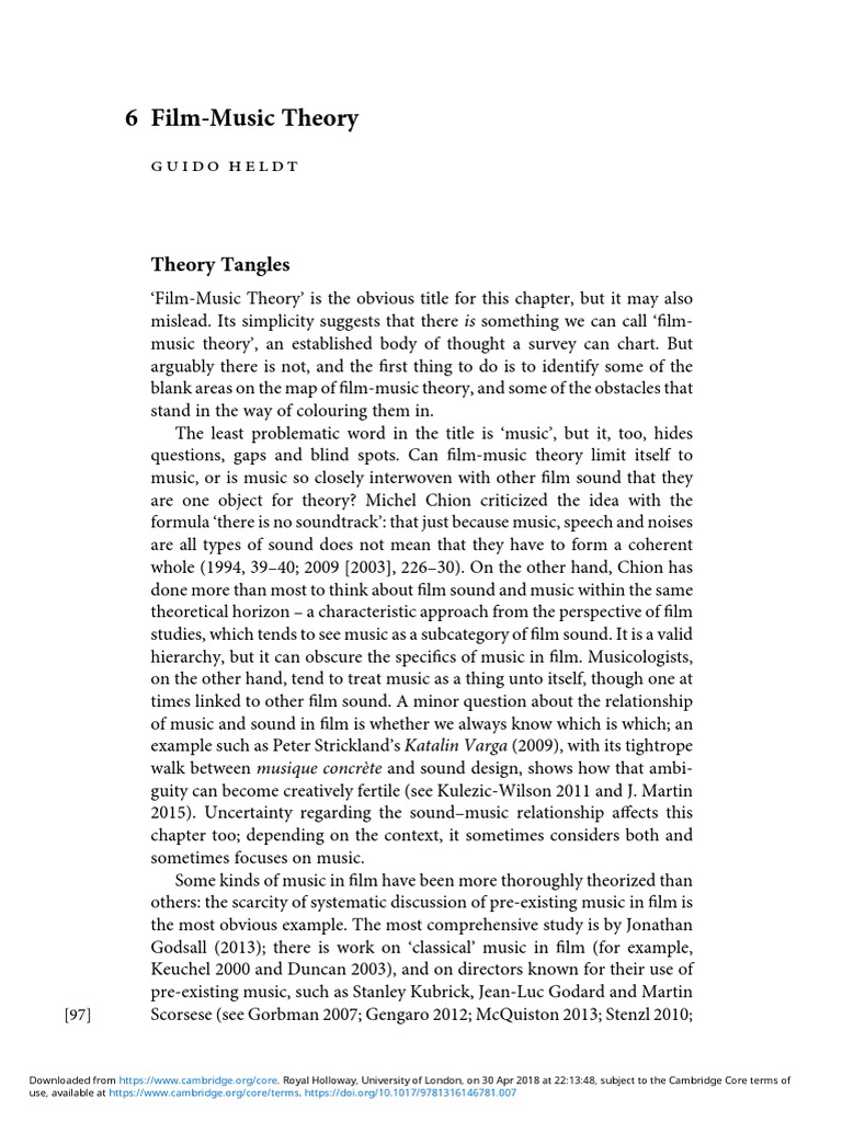 Film Music Theory | PDF | Music Theory | Film Theory