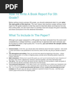 Book Report Rubric | PDF | Paragraph | Genre