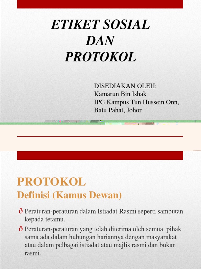 Nota BIG - Etiket Sosial Dan Protokol | PDF
