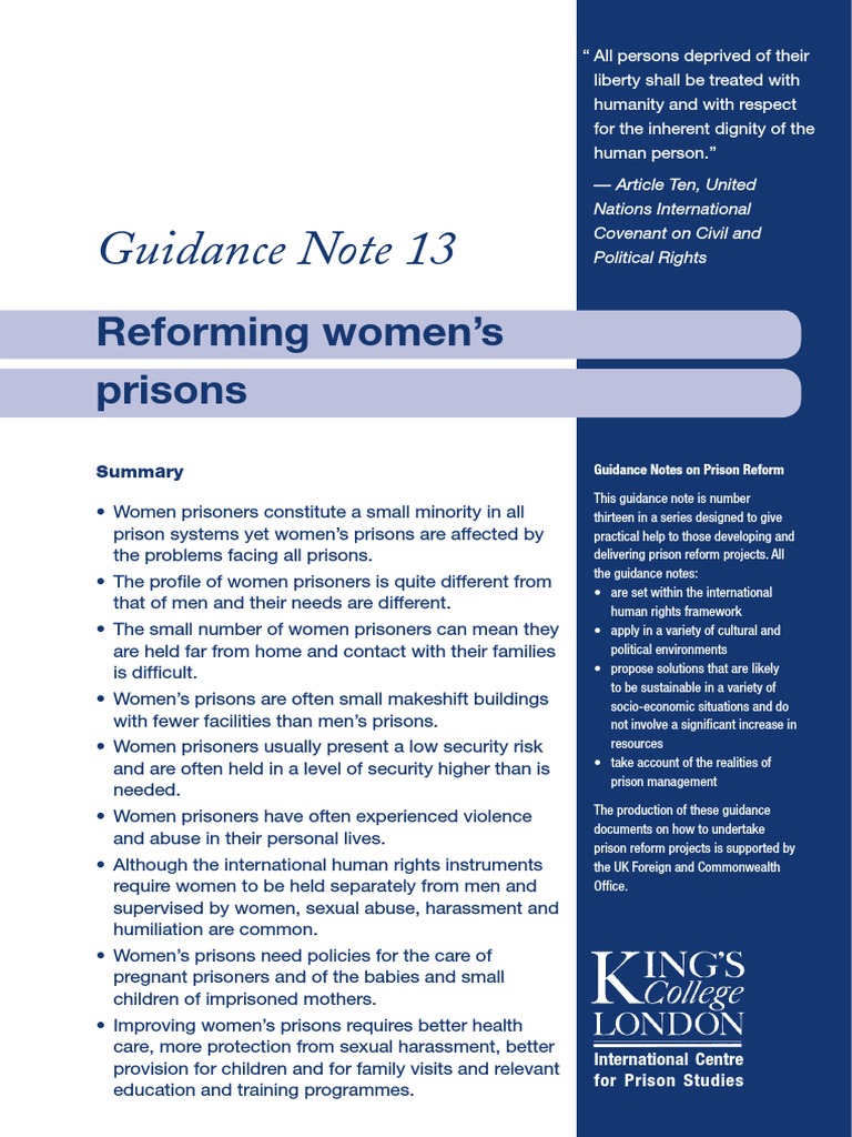 Reforming Women Prisons | PDF | Prison | Violence
