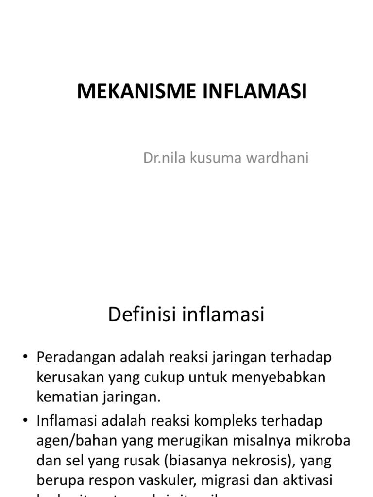 Mekanisme Inflamasi | PDF