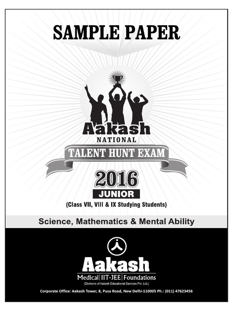 ANTHE 2016 Junior Sample Paper Analysis | PDF | Carbon | Oxide