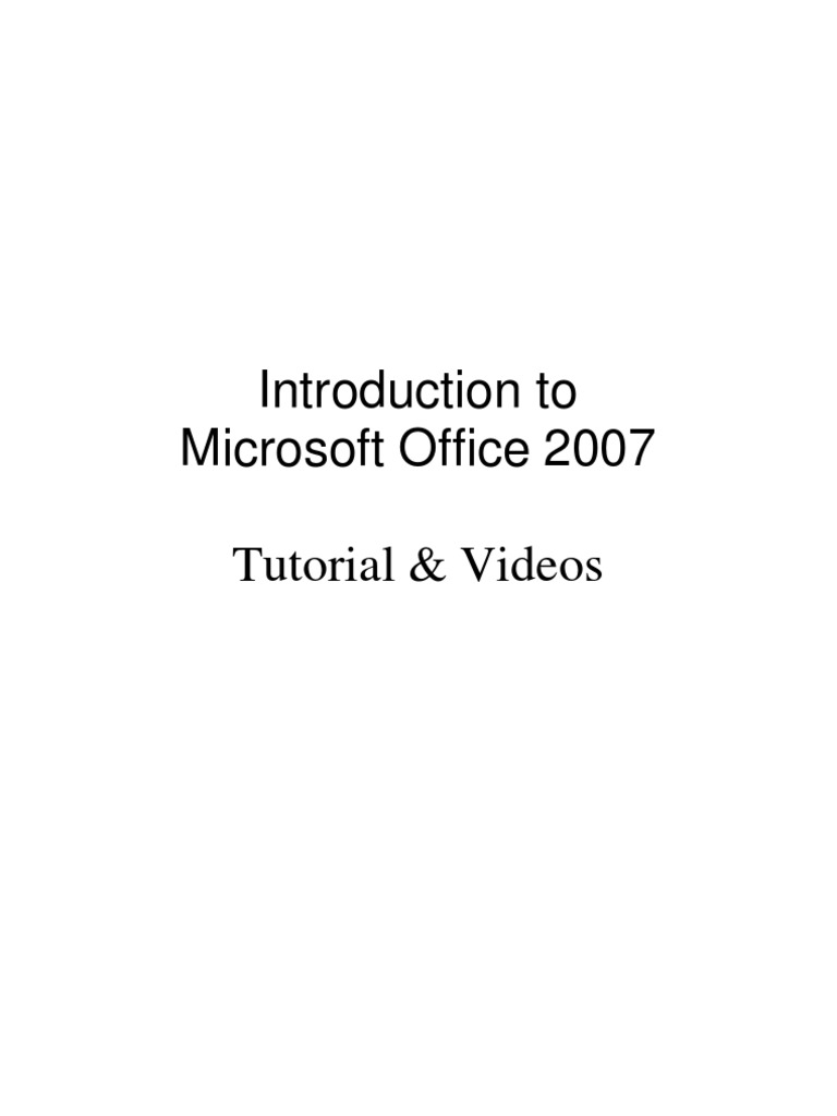 Microsoft Office 2007 Overview Guide | PDF