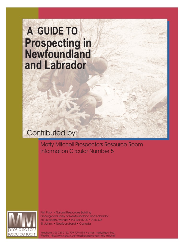 A Guide To Prospecting | PDF | Prospecting | Newfoundland And Labrador