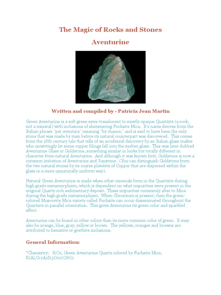 The Magic of Aventurine | PDF | Mineralogy | Nature