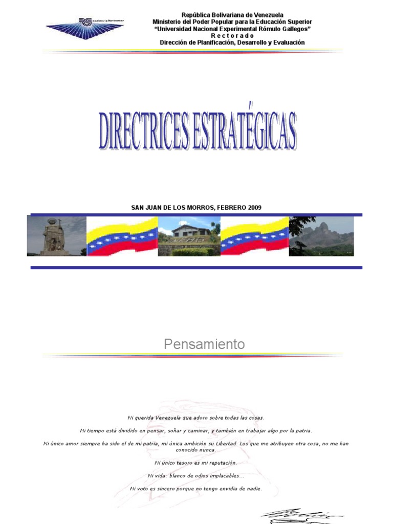 Directrices Estratégicas | PDF | Planificación | Universidad