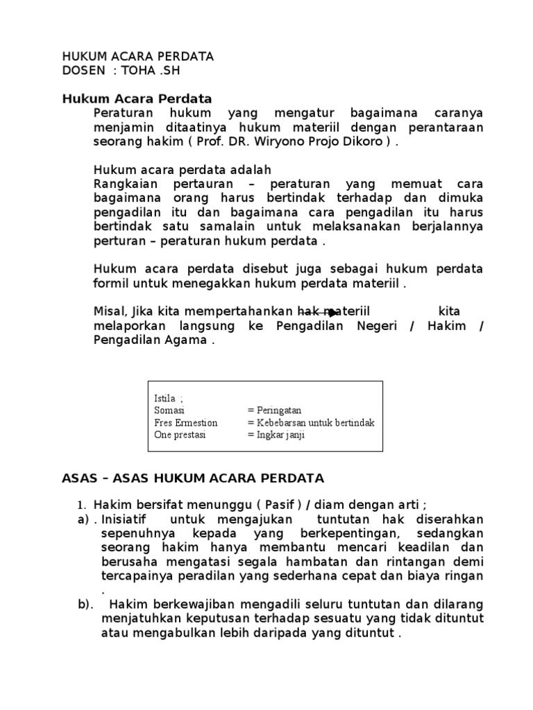 Hukum Acara Perdata | PDF