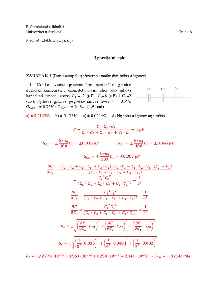 I Parcijalni Ispit - Grupa B | PDF