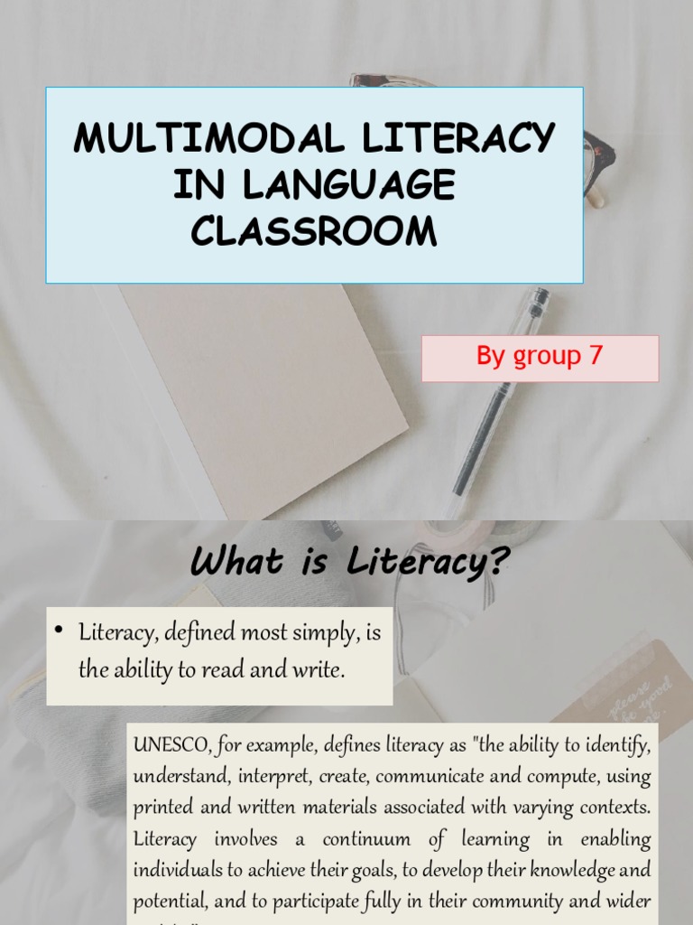 Paper Multimodal Literacy in Language Classroom | PDF | Literacy ...