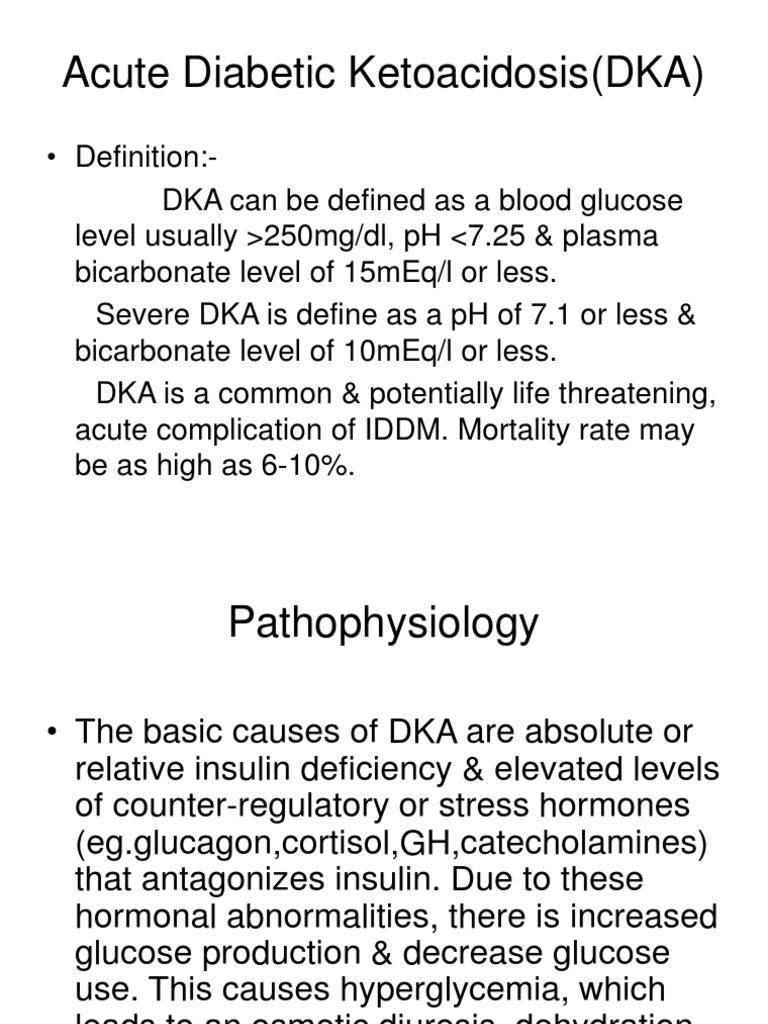 Acute Diabetic Ketoacidosis (DKA) | PDF | Clinical Medicine | Endocrine