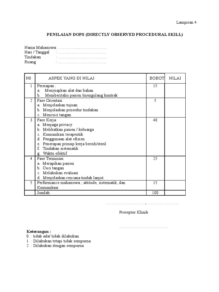 Penilaian Dops | PDF | Sains & Matematika | Teknologi & Rekayasa